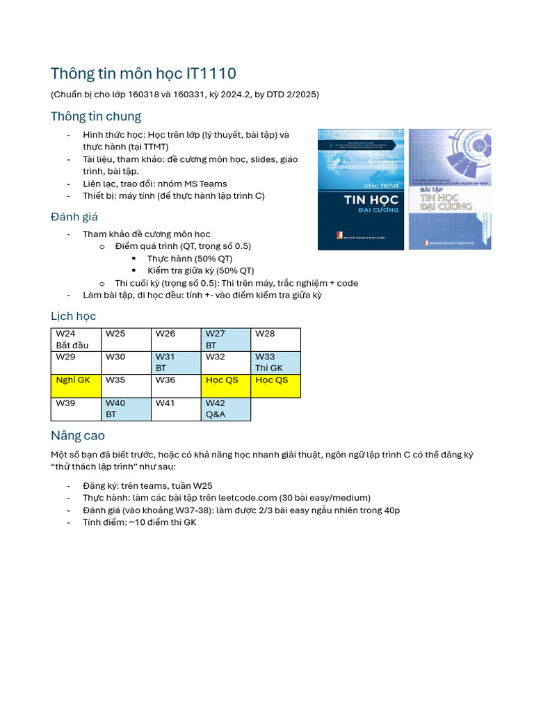 THDC 2024.2 Luu y | PDF