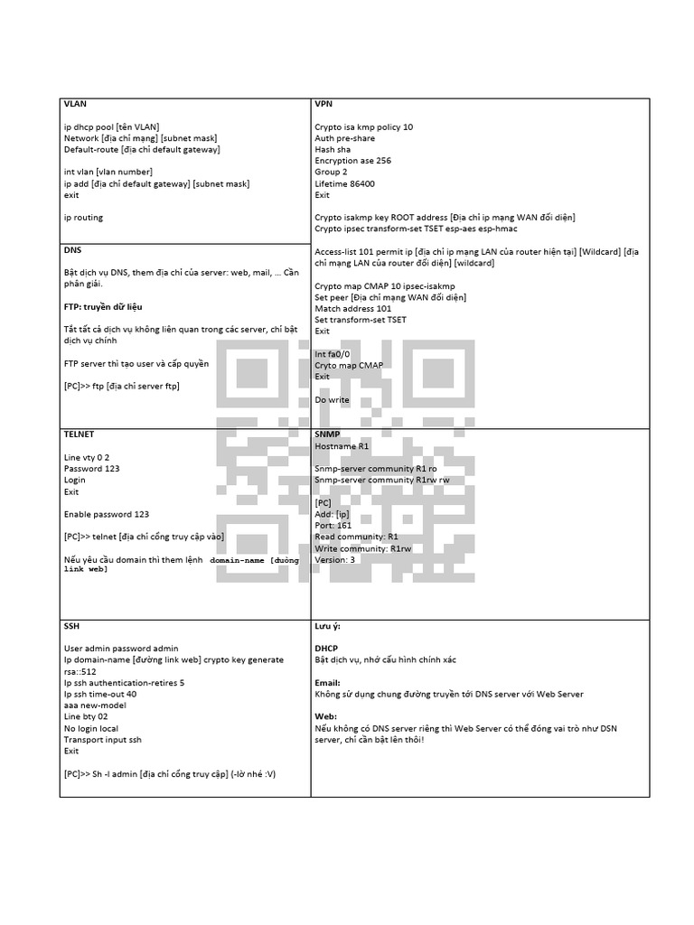 Các dịch vụ mạng CLI | PDF