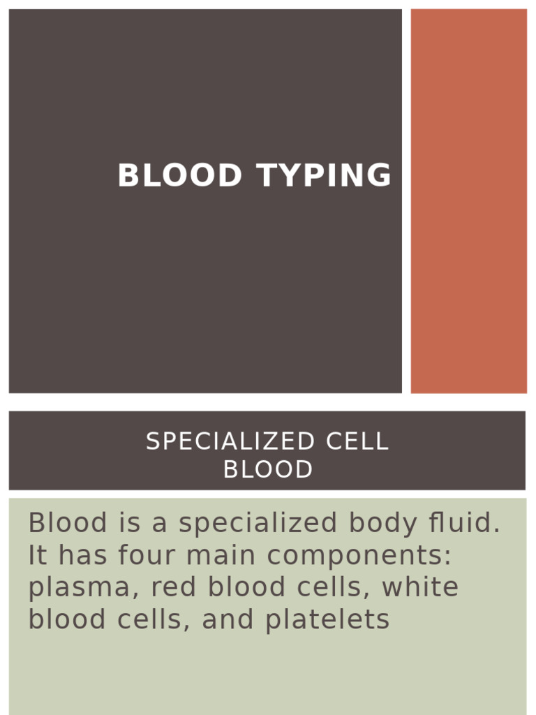 Blood Typing | PDF | Blood | Blood Cell