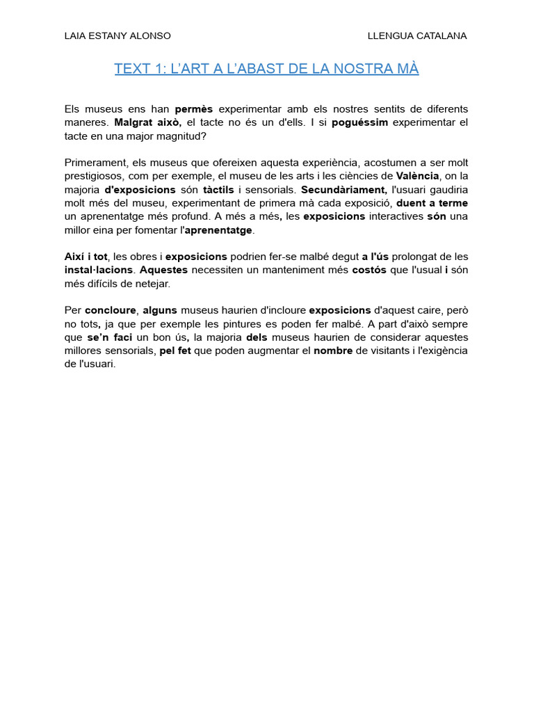 Correcció de Textos - Laia | PDF