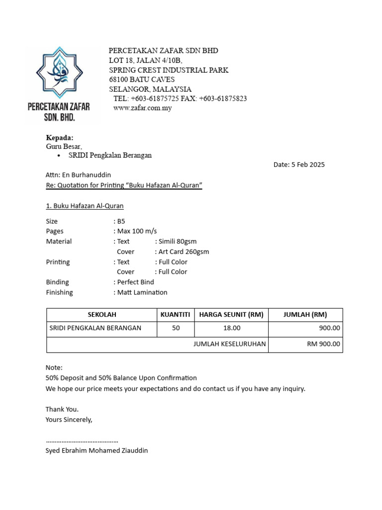 SRIDI Pengkalan Berangan_Zafar | PDF