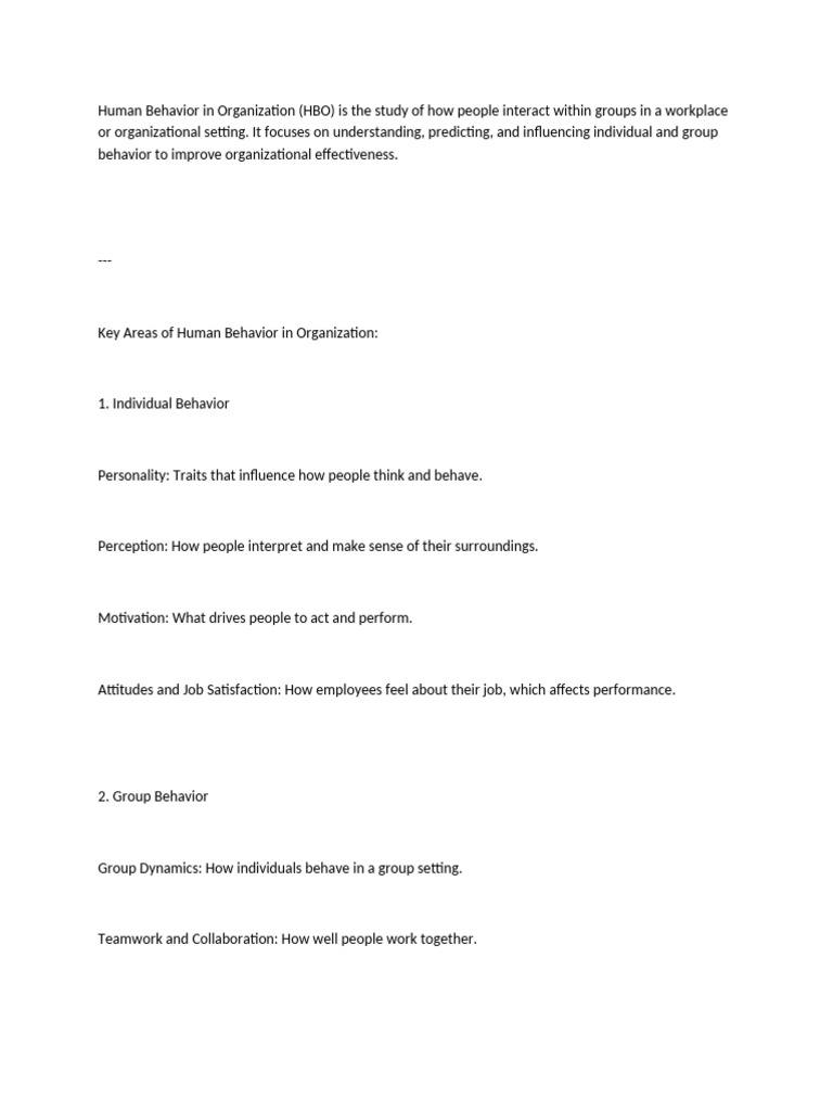 Human Behavior | PDF