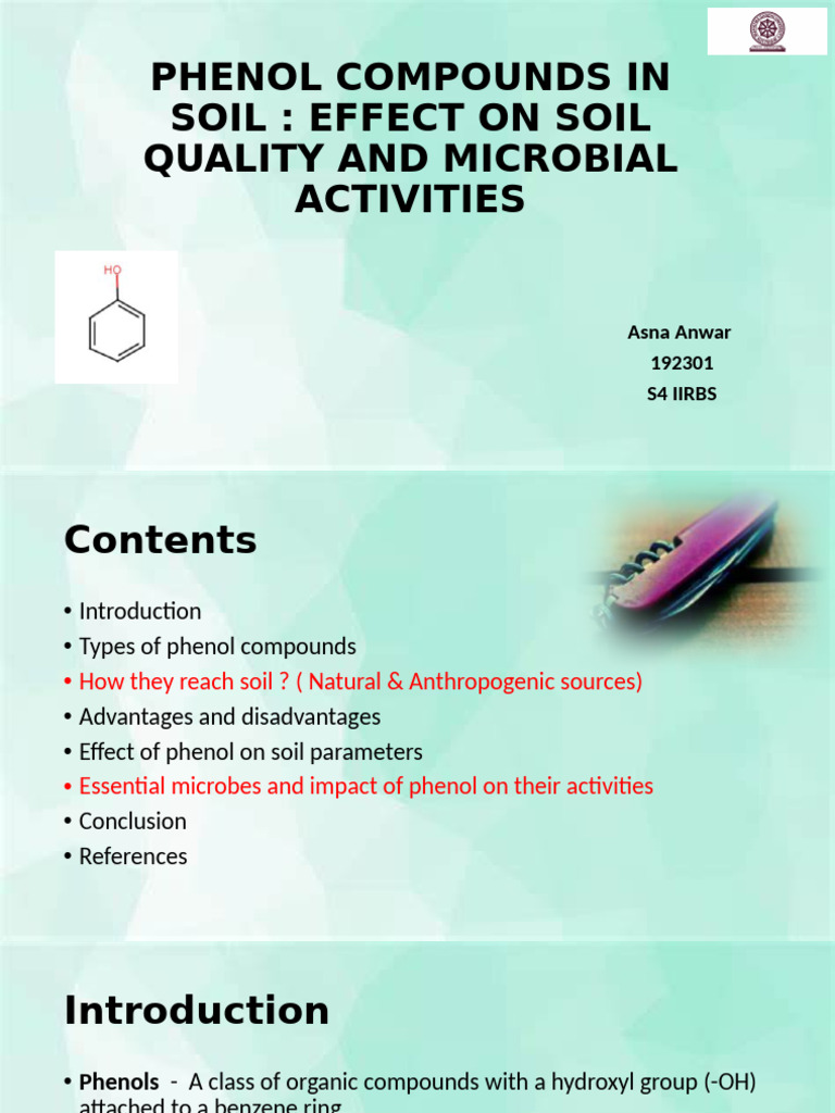 Impact of Phenol Compounds on Soil Quality | PDF | Soil | Plant Nutrition