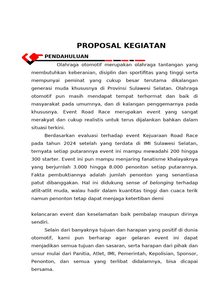 PROPOSAL KEGIATAN SCR | PDF