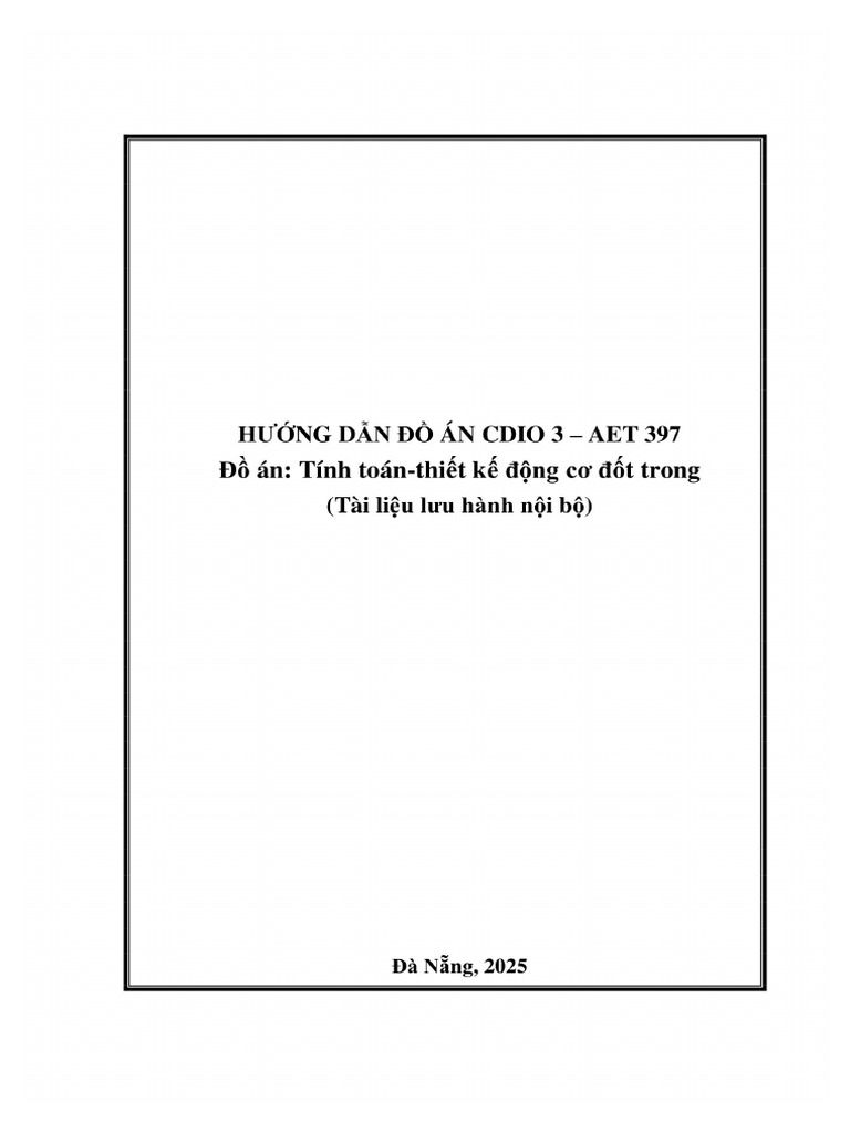 Hướng dẫn đồ án CDIO 3 AET 397DT-01 | PDF
