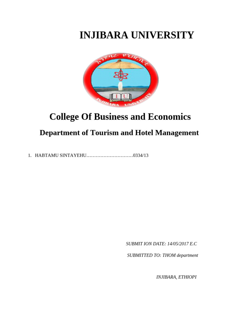 Injibara University Report in Summer | PDF | Cost Of Living | Tourism