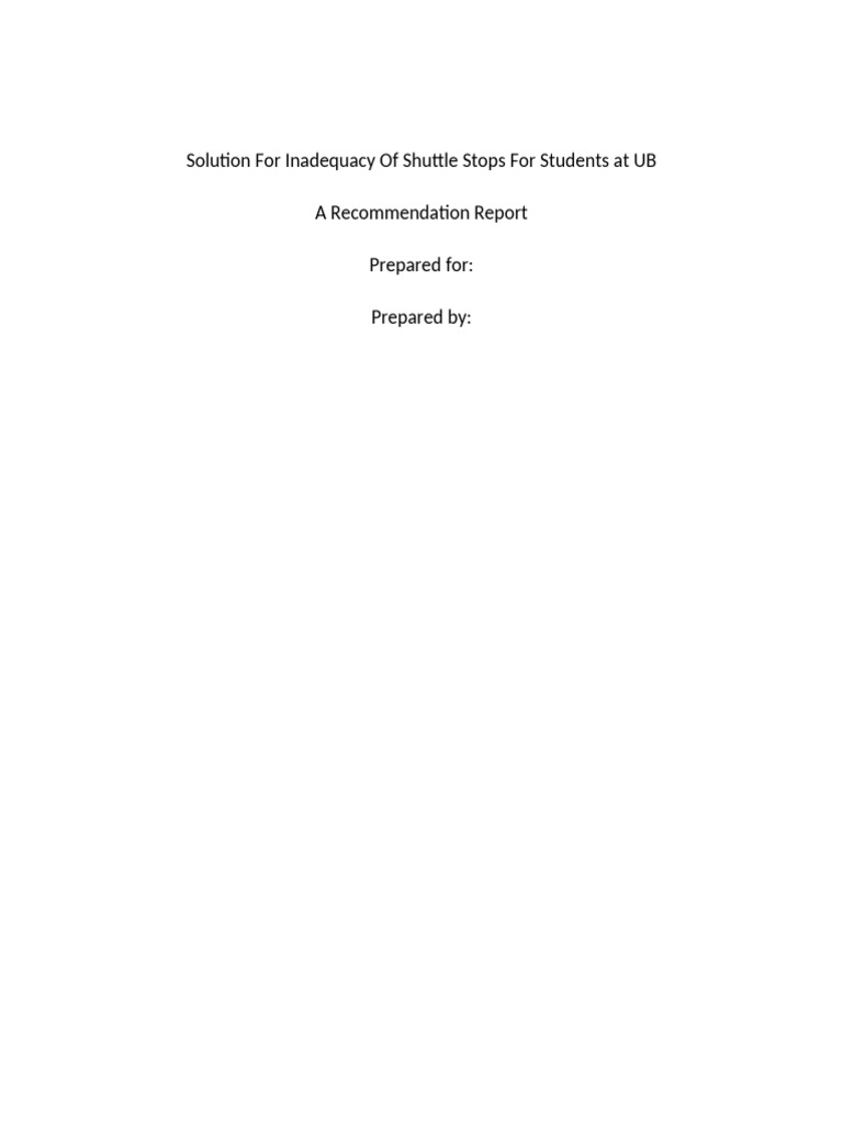 UB Shuttle Stop Improvement Solutions | PDF | Public Transport | Bus