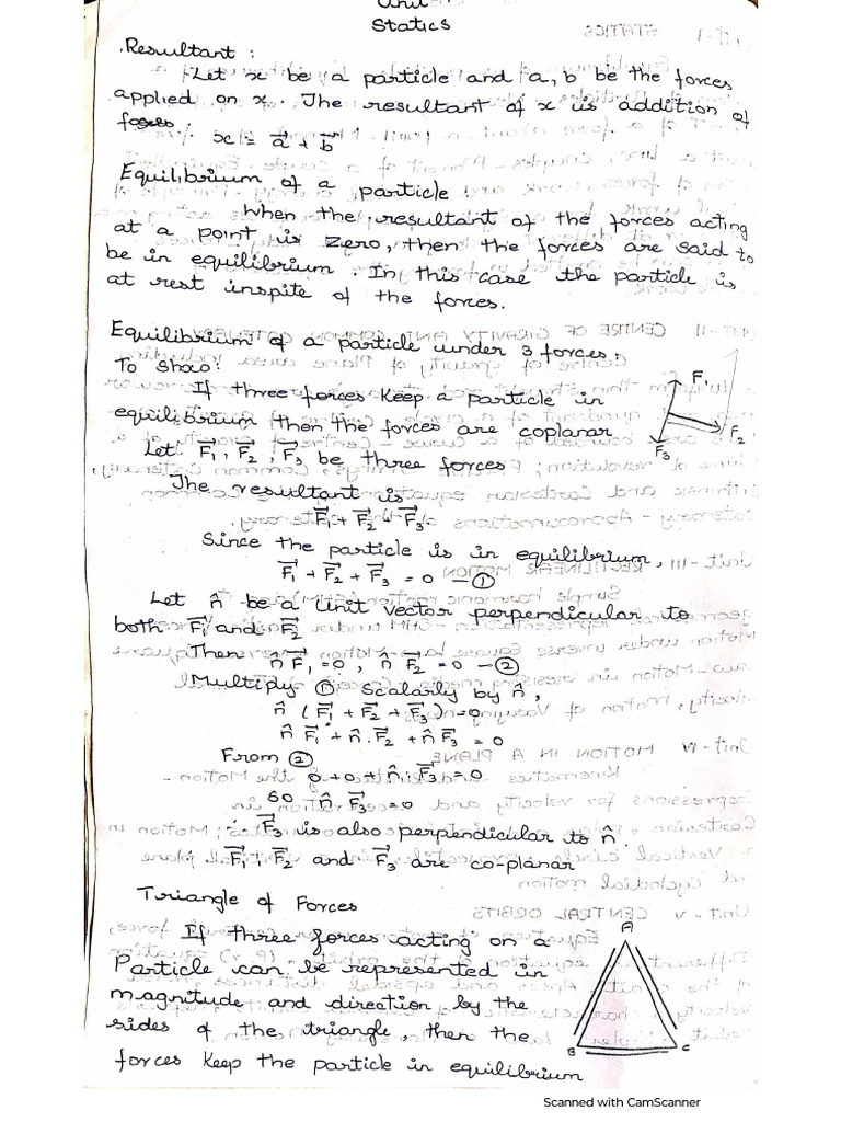 Mechanics Notes | PDF