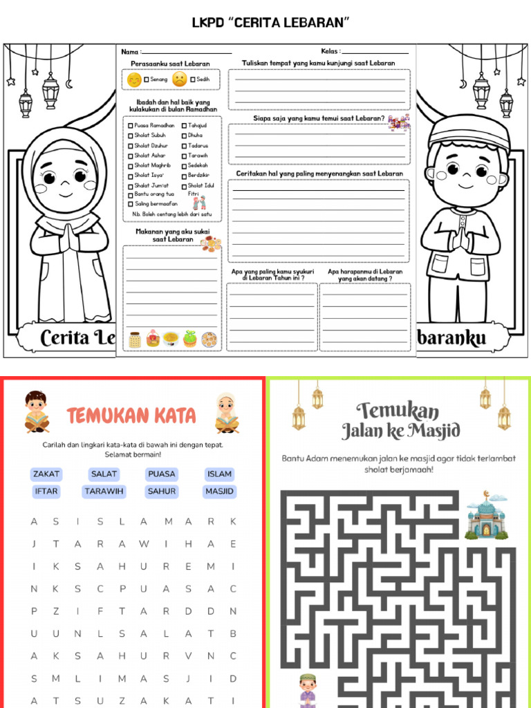 LKPD Cerita dan Harapan Lebaran | PDF