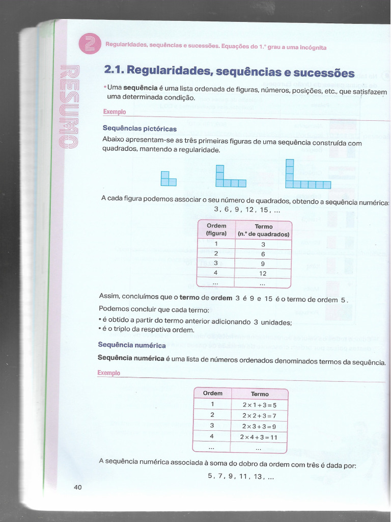 Ficha Sucessões e sequências | PDF