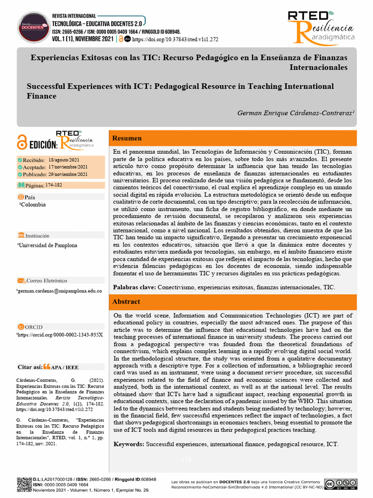 Experiencias Exitosas Con Las TICs | PDF | Enseñando | Aprendizaje