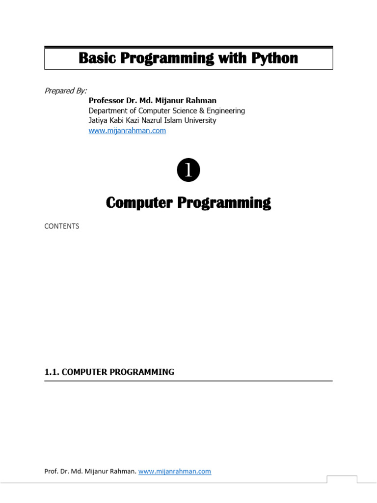 BPP Lect 01 Computer - Programming | PDF | Programming Language | Computer Programming
