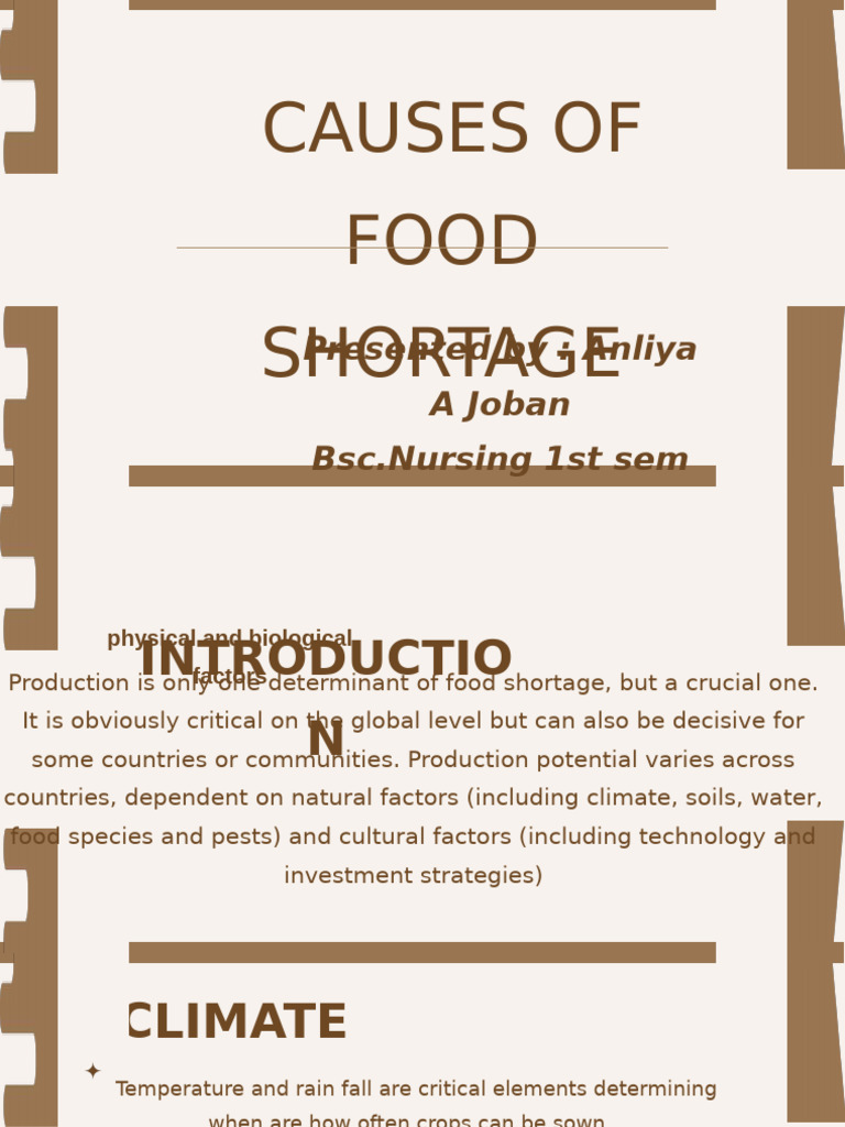 Causes of Food Shortage Explained | PDF | Soil | Food Security