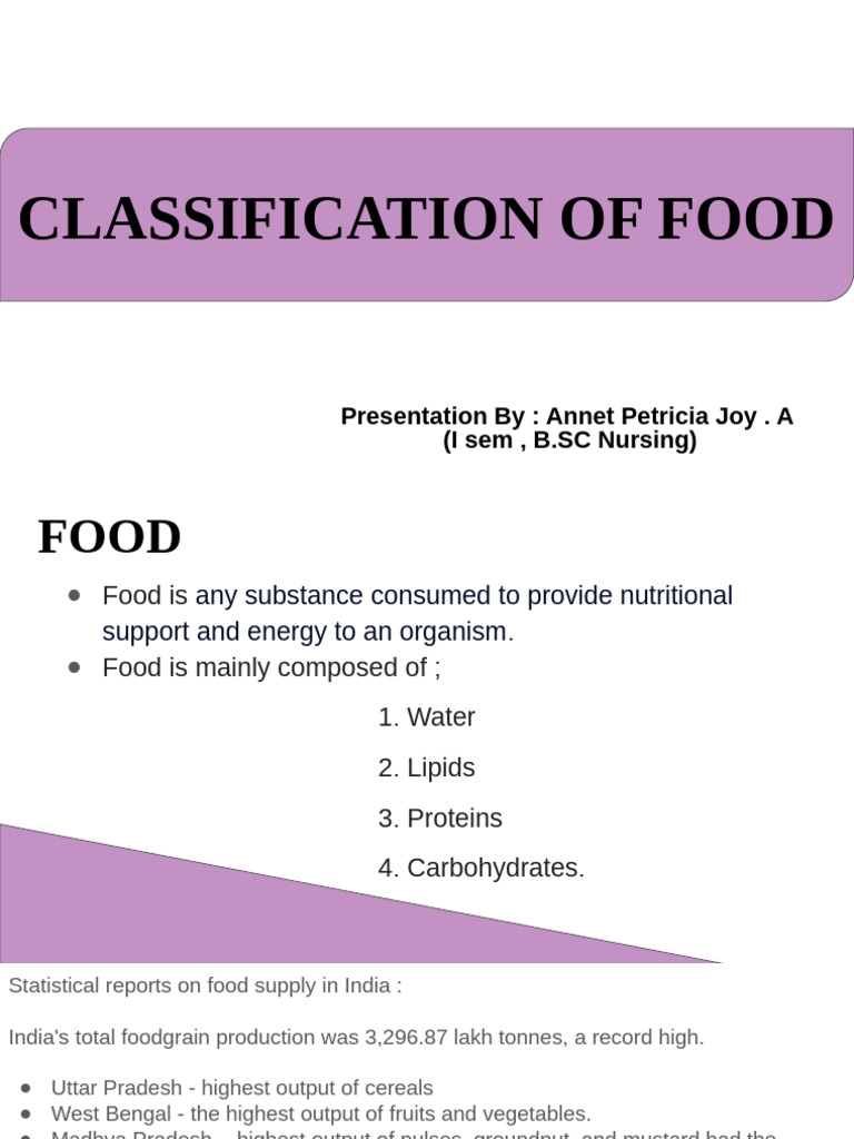 Food Classification and Production Insights | PDF | Foods | Vegetables