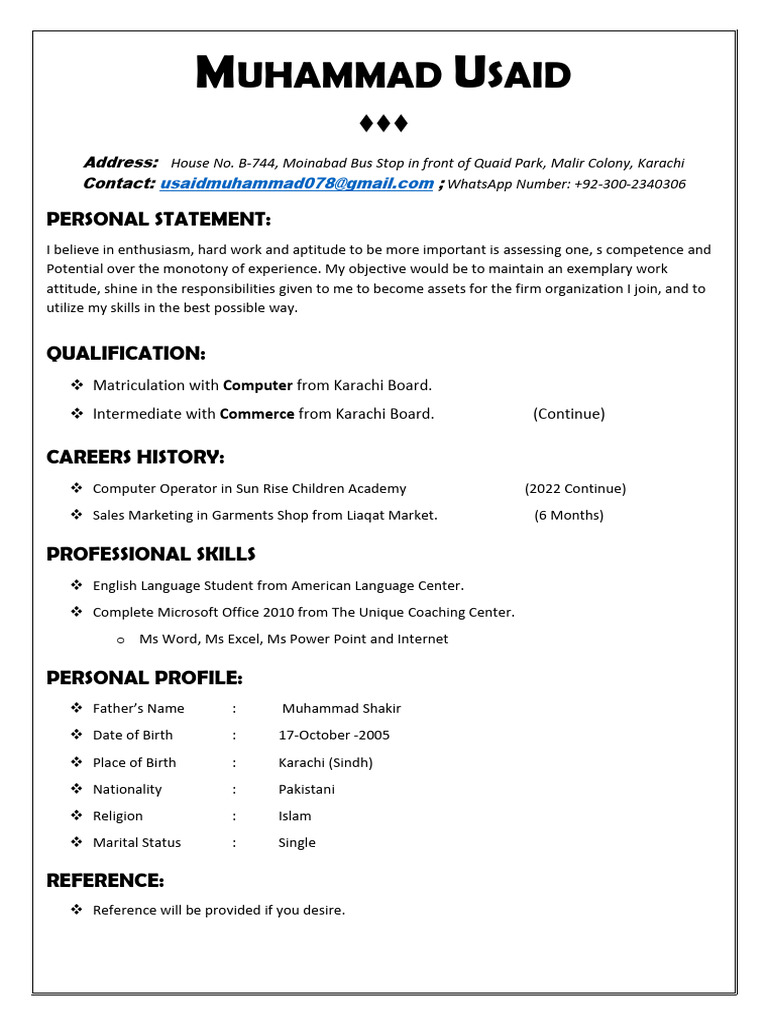 Muhammad Usaid | PDF