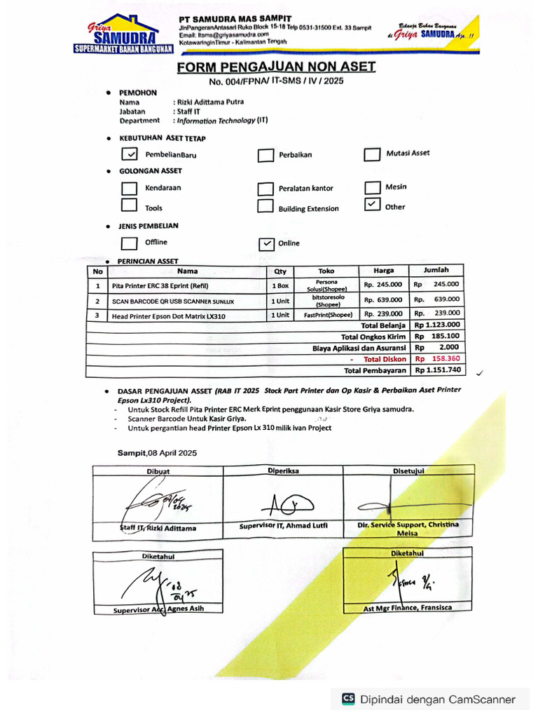 Contoh surat pengajuan | PDF