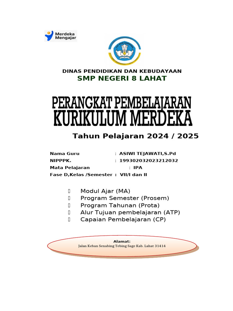 Sampul Buku IPA Kelas 7 SMP | PDF