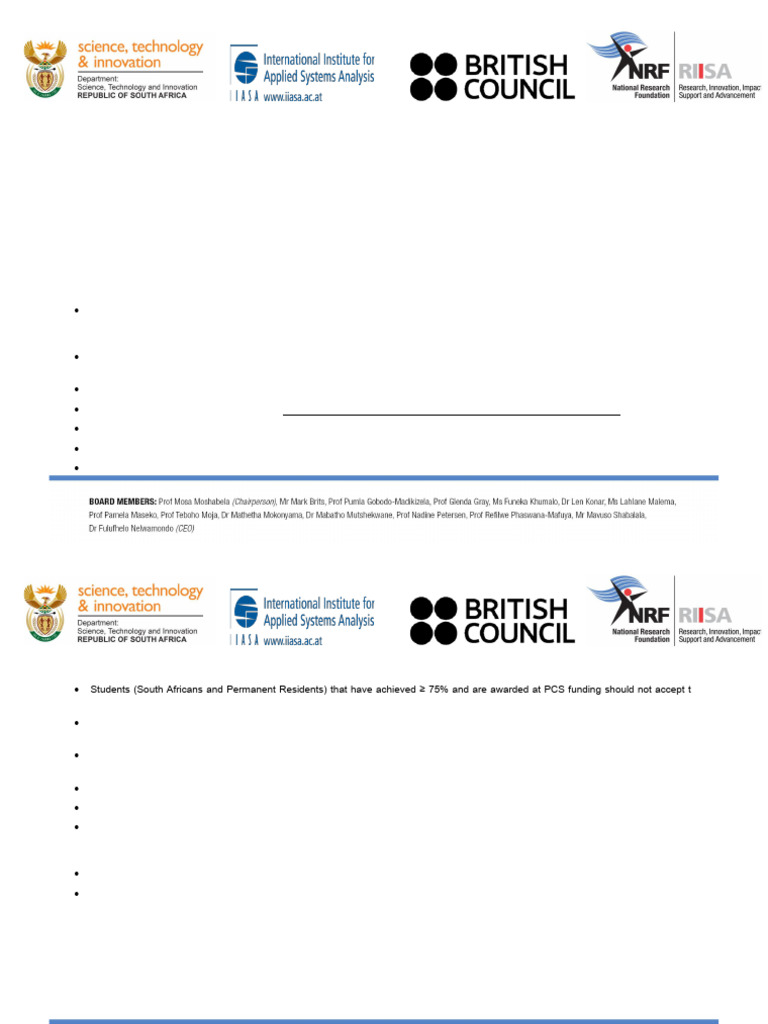 Announcement of Successful Awards For The SASAC Doctoral Programme For ...