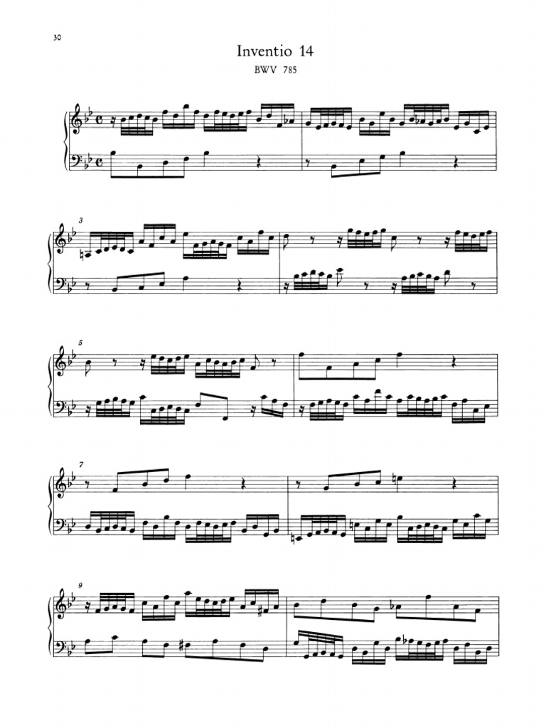 Bach Invention 14 | PDF
