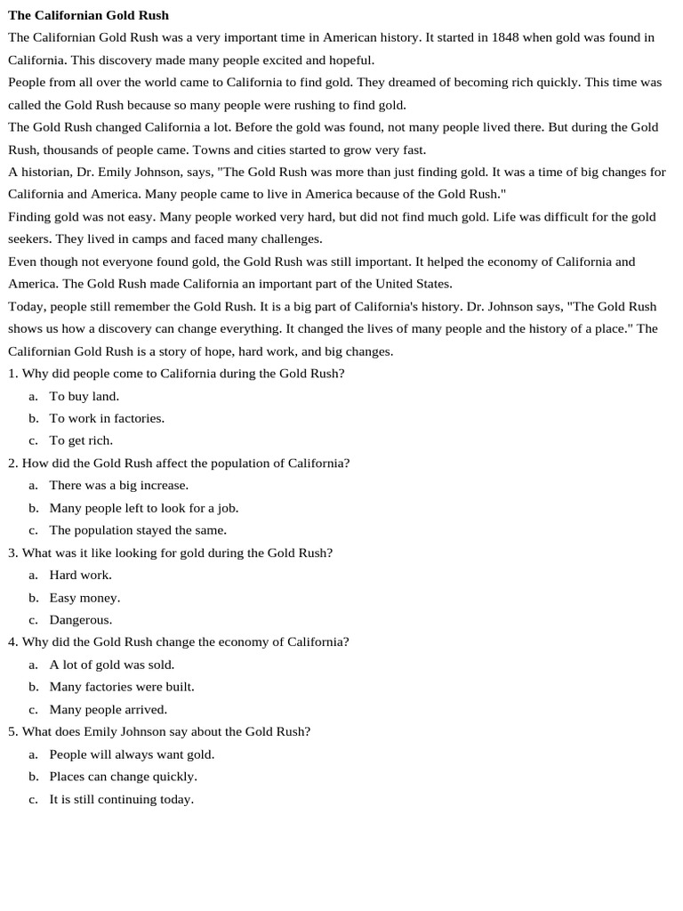 The Californian Gold Rush | PDF