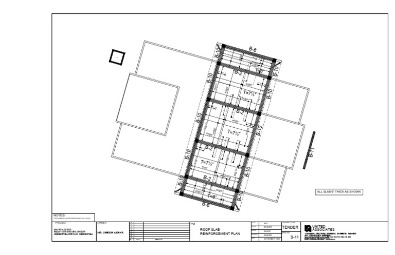 Roof Slab Reinforcement Plan | PDF