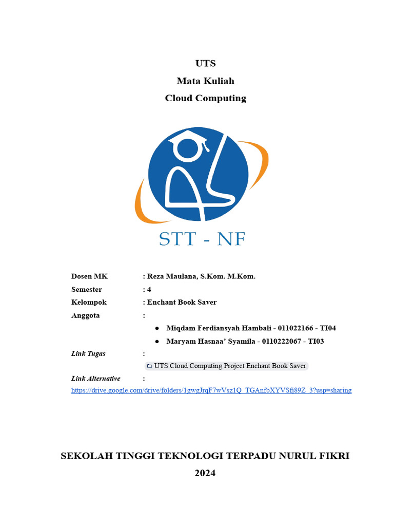 Cloud Computing UTS Project Overview | PDF