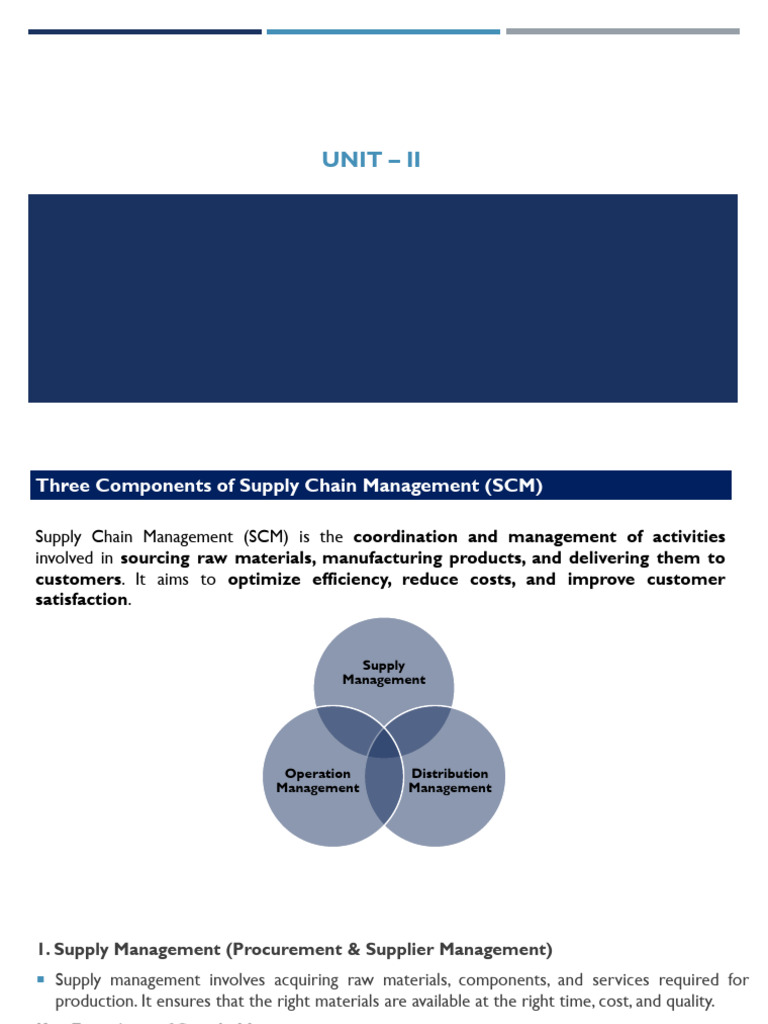 DDU Gorakhpur University E-Content SCM Unit-II | PDF | Supply Chain Management | Forecasting