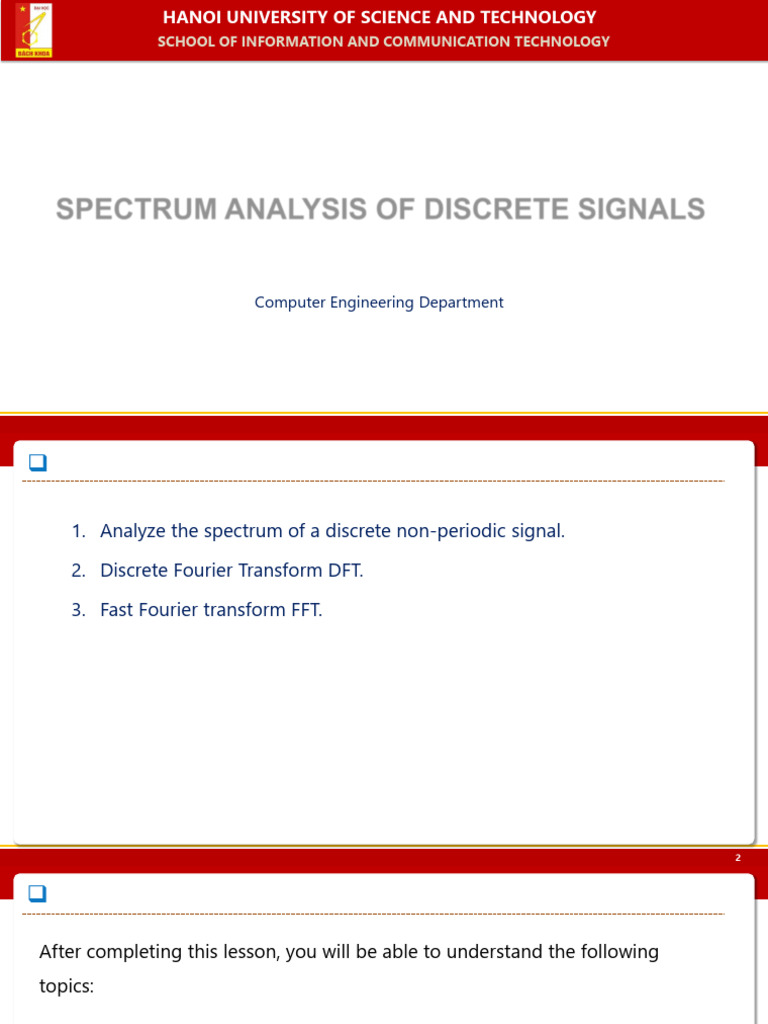 Unit 15 SPECTRUM ANALYSIS OF DISCRETE SIGNALS | PDF | Fourier Analysis ...