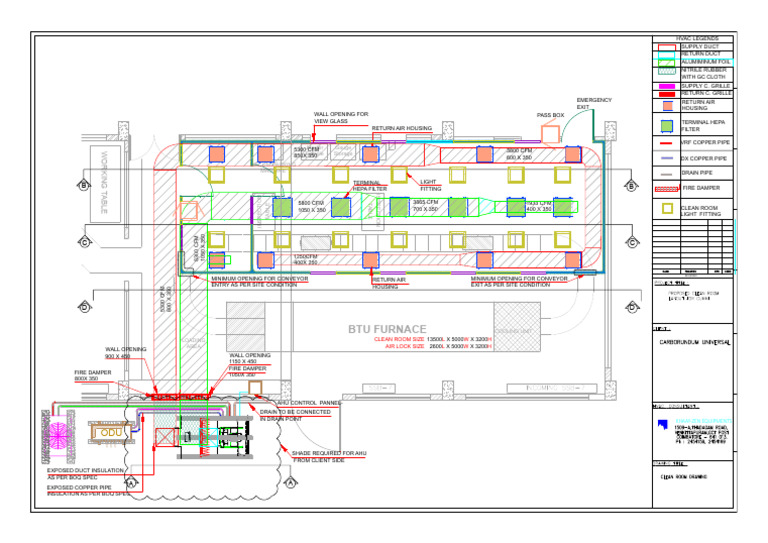 Cumi Clean Room HVAC Layout-Model | PDF | Duct (Flow) | Building Engineering