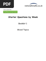 New Wave Mental Maths (Book E) - Answers: Tuesday | PDF