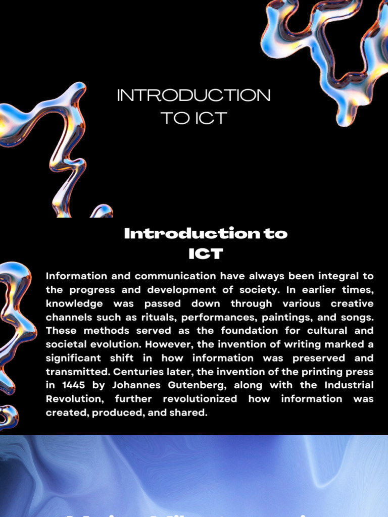 Lesson 1 Introduction To Ict | PDF | Computer Hardware | Telecommunications