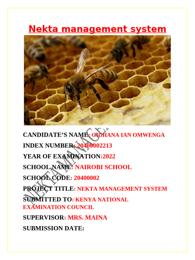 Nekta Management System | PDF | Beekeeping | Beehive