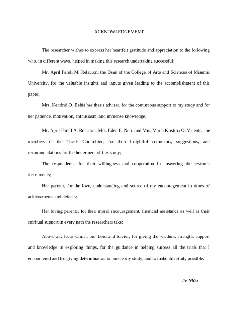 ACKNOWLEDGEMENT 1 Final | PDF