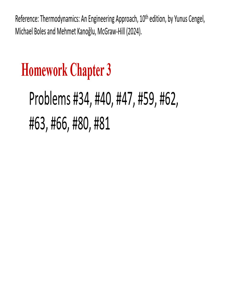 열역학 - 숙제 - Chapter03 (10th ed) | PDF