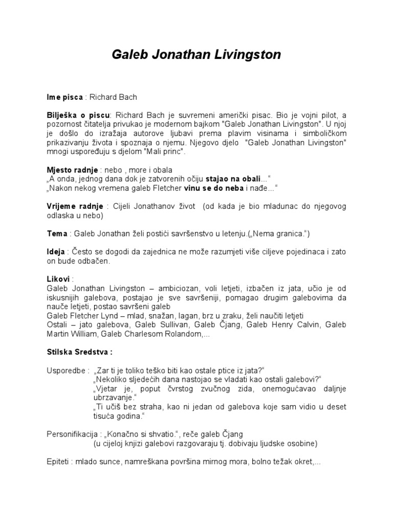 Galeb Jonathan Livingston | PDF