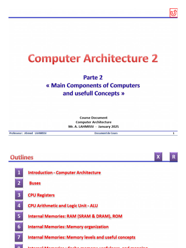 Chapter N°2 Main Components of Computers | PDF | Random Access Memory | Byte