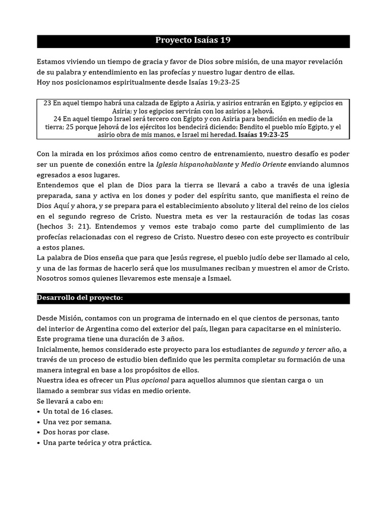 isaias 19.docx (1) | PDF | Cristo (título) | Segundo advenimiento