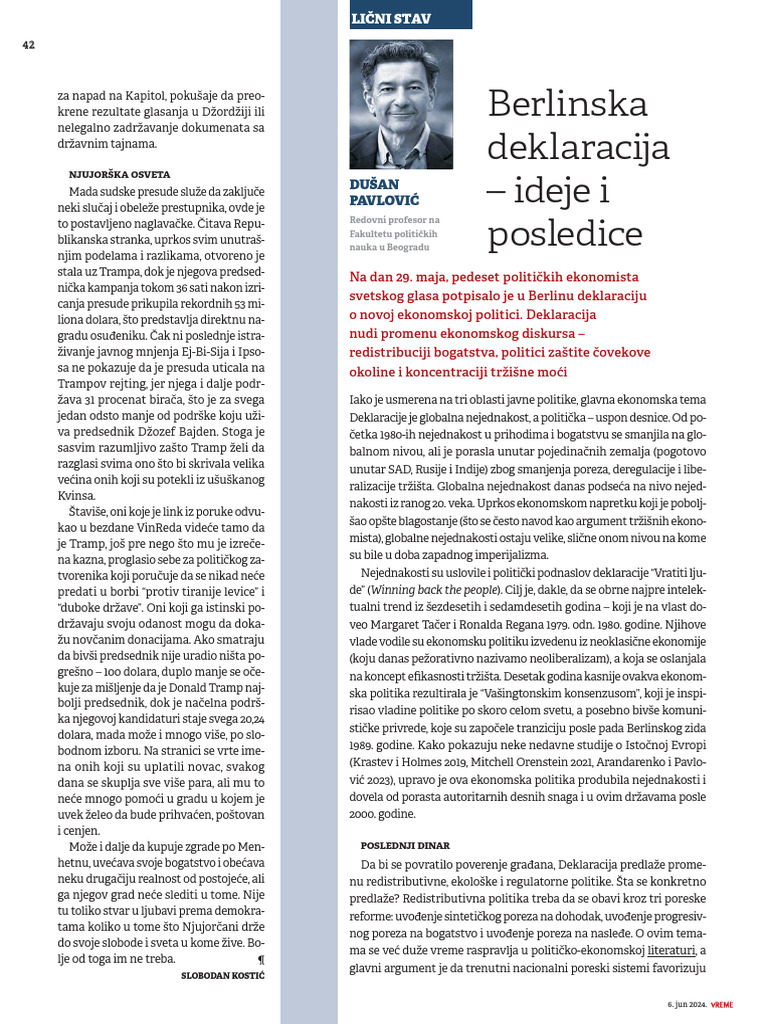 Porezi Na Bogatsvo - Berlinska Deklaracija | PDF