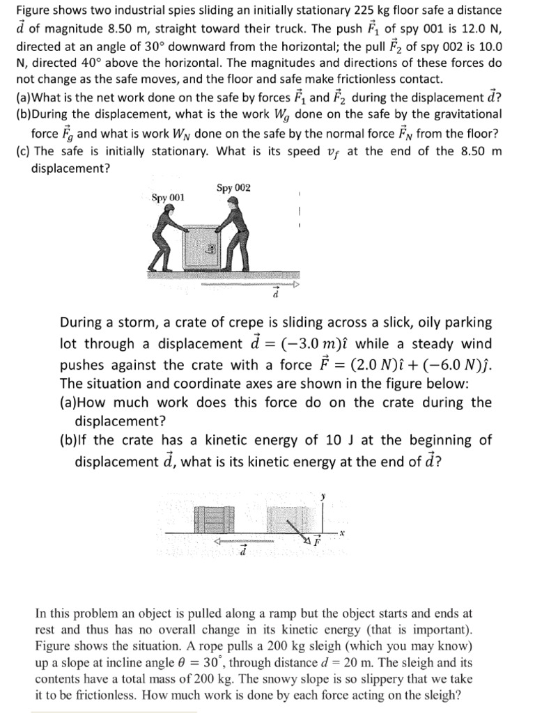 CH-7 Kinetic Energy and Work | PDF