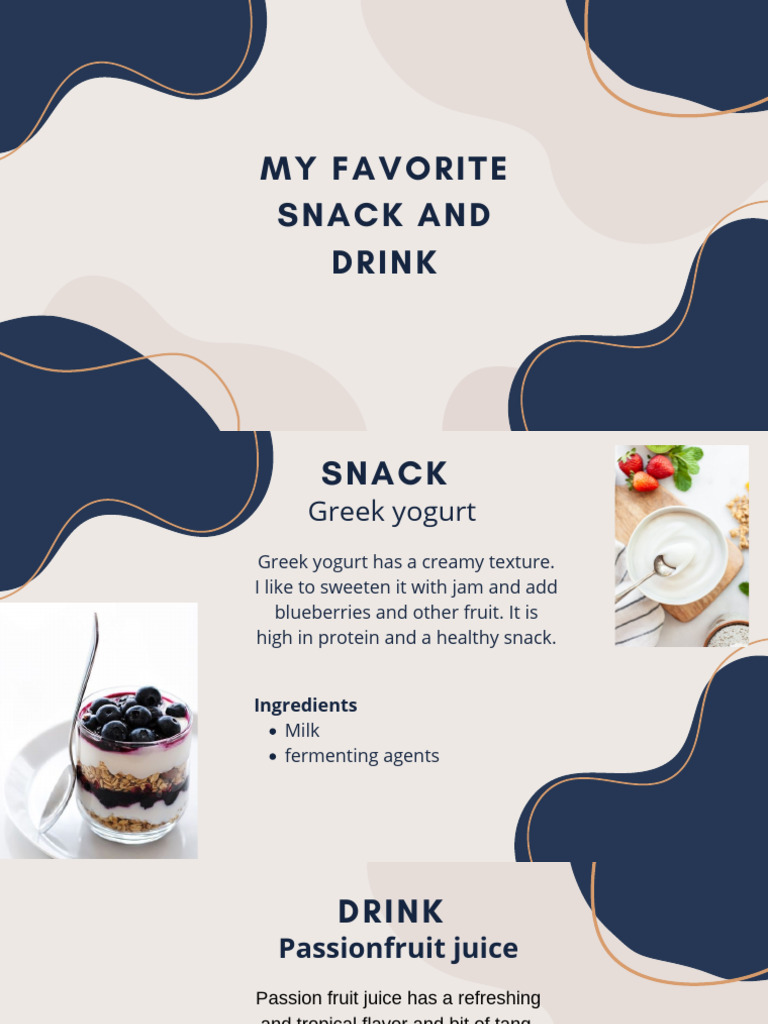 My Favorite Snack and Drink PDF | PDF