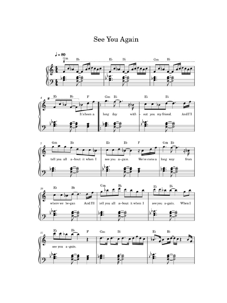 See You Again Pdf