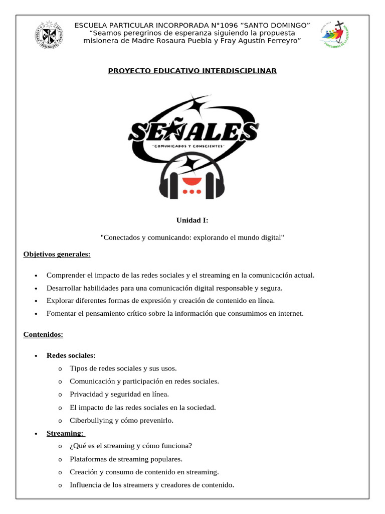 UNIDADES Y ACTIVIDADES DEL PROYECTO STREAMING 7MO Con Sugerencias | PDF | Streaming Media | Internet