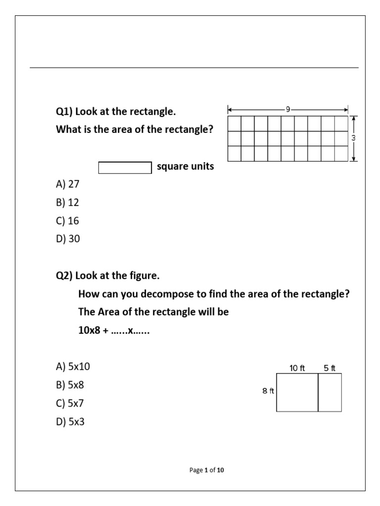 Grade 3 Math Term 2 Final Exam 2024-2025 | PDF