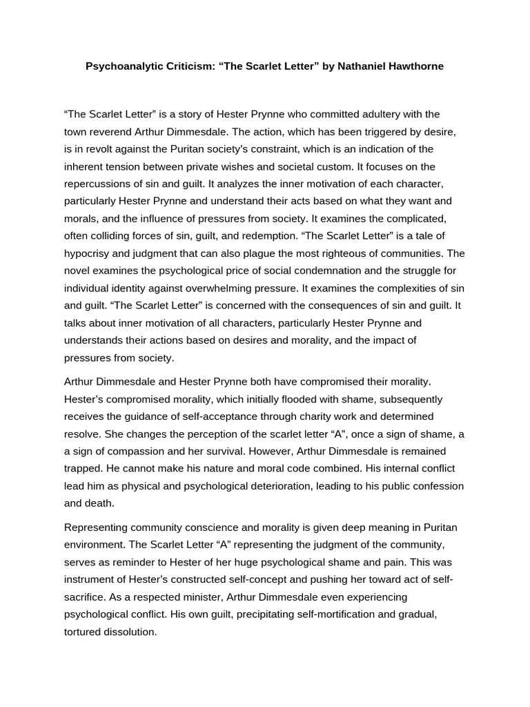 The Scarlet Letter by Nathaniel Hawthorne | PDF | The Scarlet Letter ...