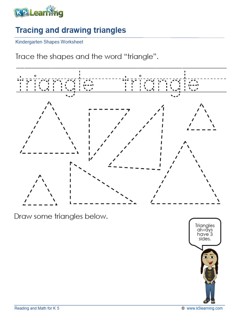 Kindergarten Tracing Drawing Triangles | PDF