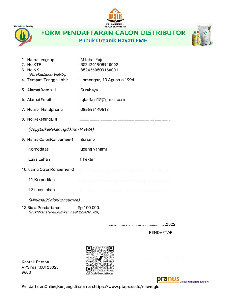 Form Pupuk Baru | PDF
