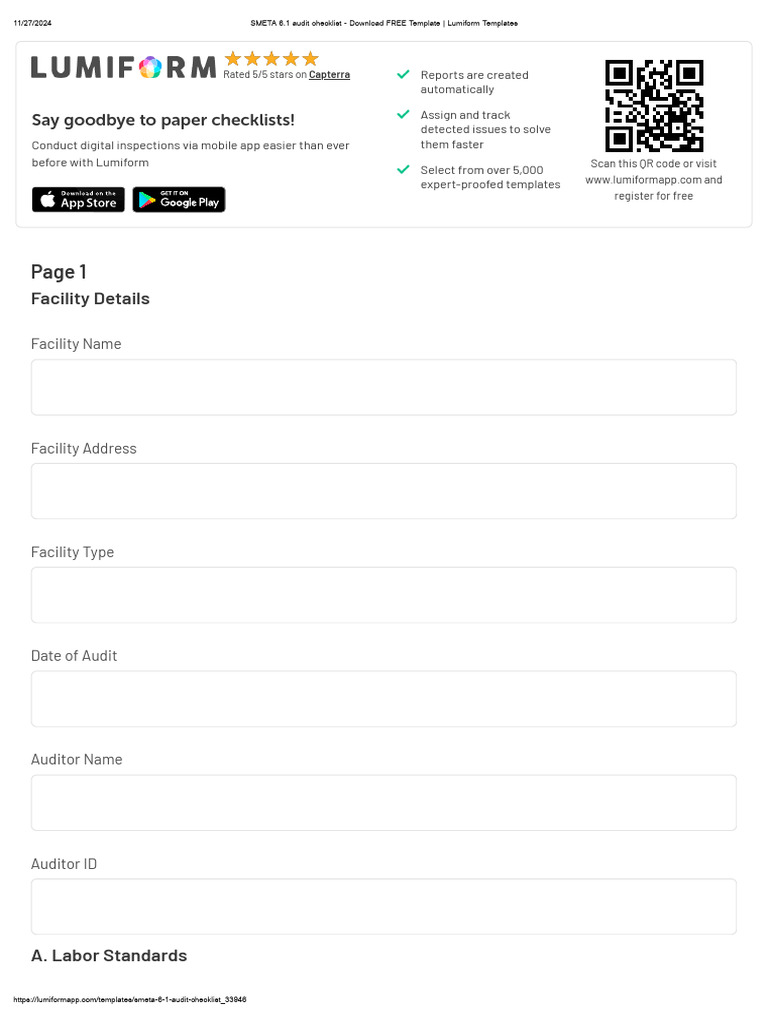 Smeta 6 1 Audit Checklist - 33946 | PDF | Occupational Safety And Health | Audit