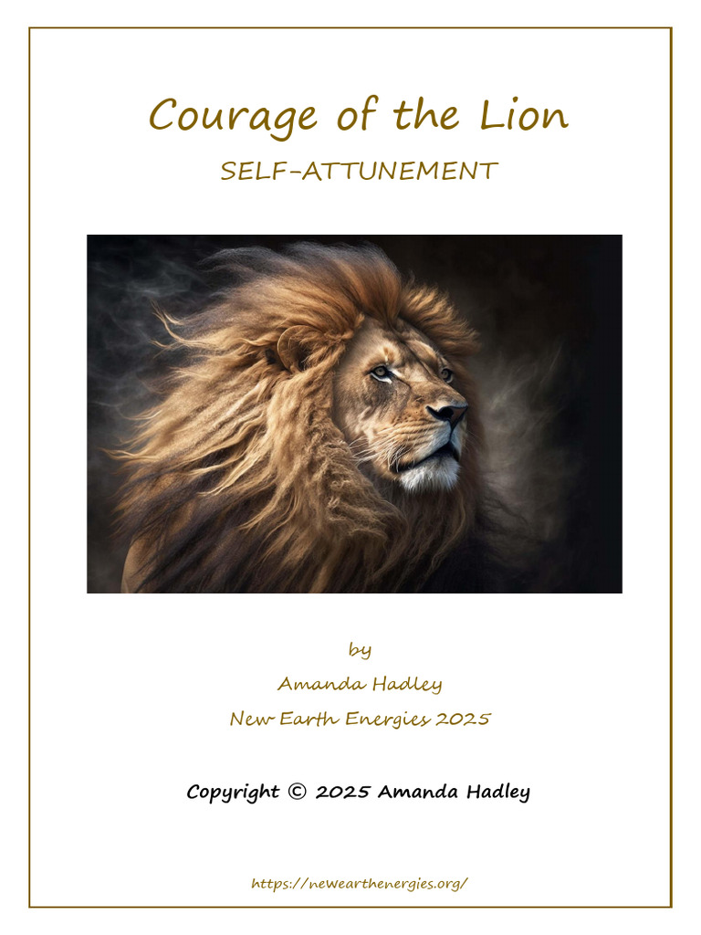 Courage of The Lion FREE SELF ATTUNEMENT | PDF | Chakra | Psychological ...