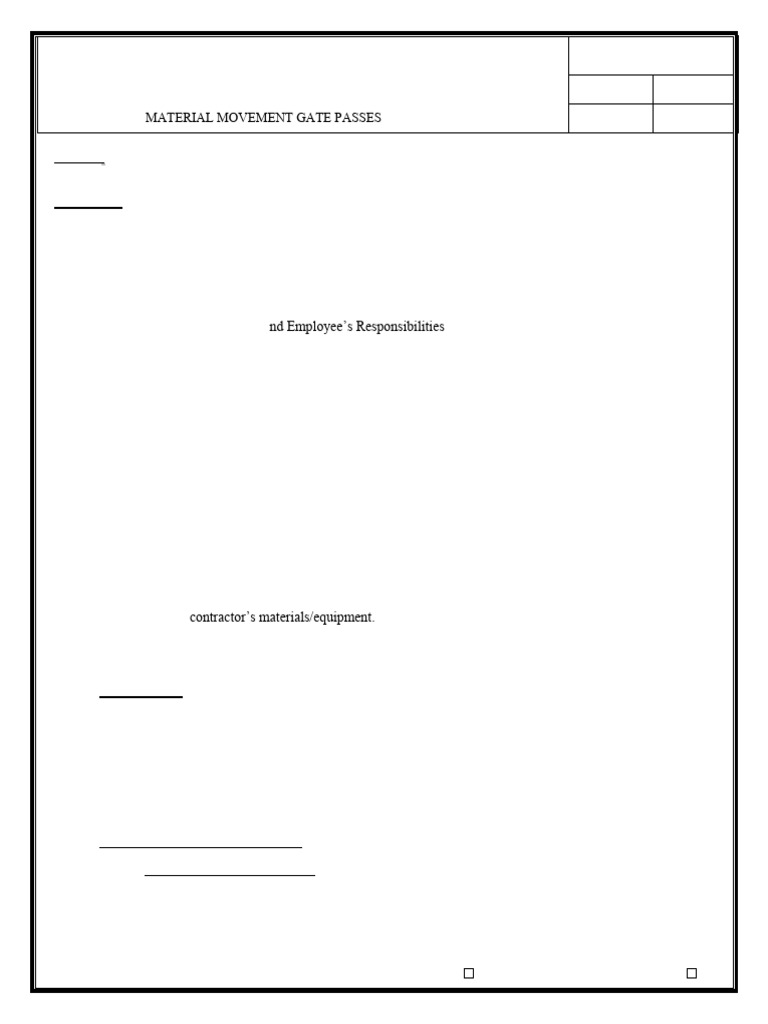 0710 - 009 Material Movement Gate Passes | PDF | Warehouse | Saudi Arabia