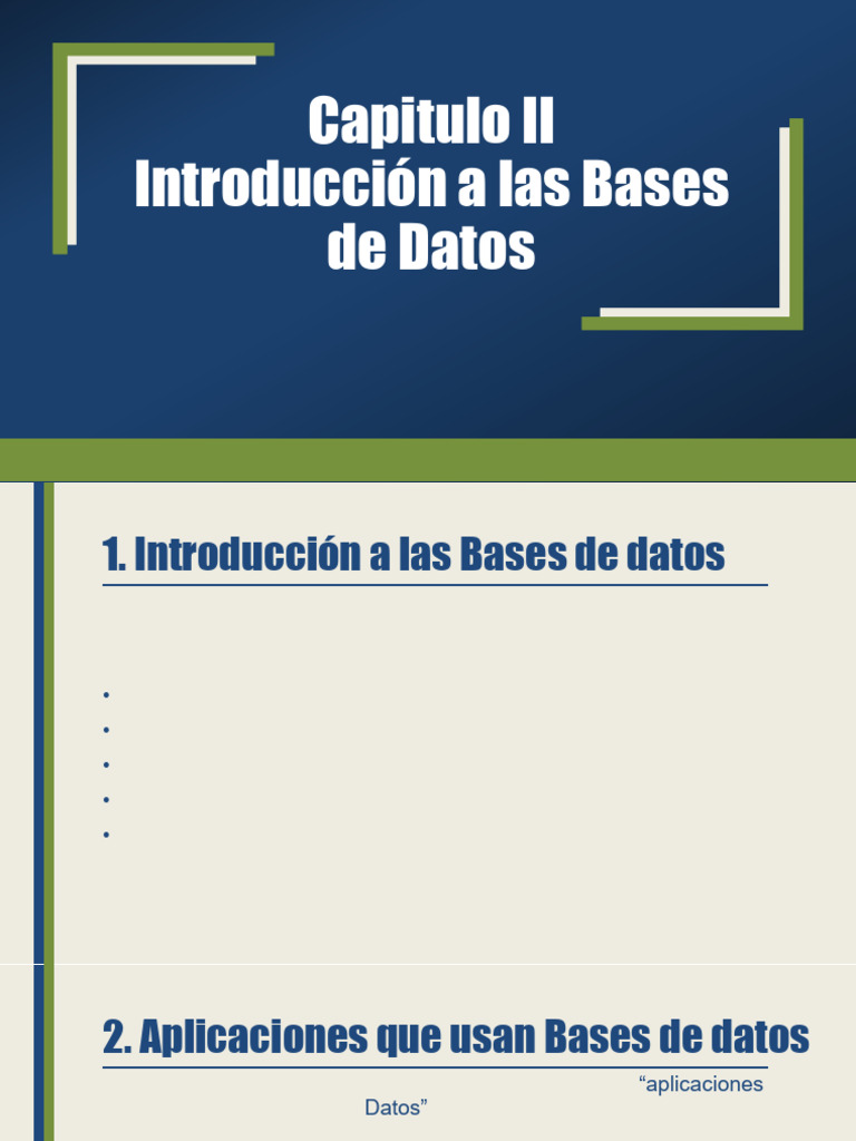 2-Introduccion A Las Bases de Datos | PDF | Bases de datos | Datos